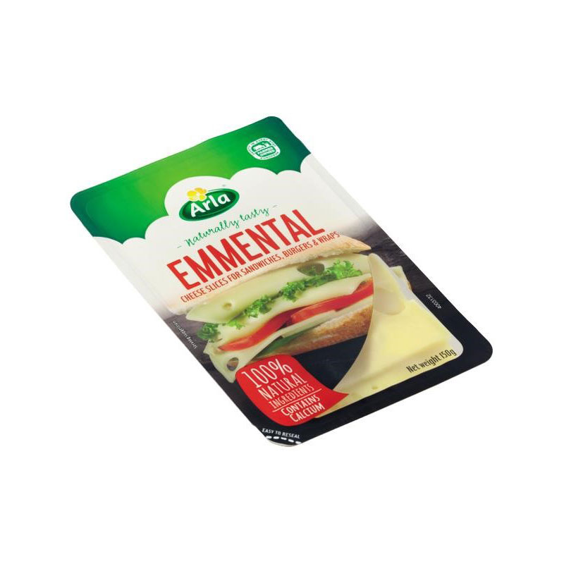 ARLA EMMENTAL CHEESE SLICES 150G – Crystal Frozen